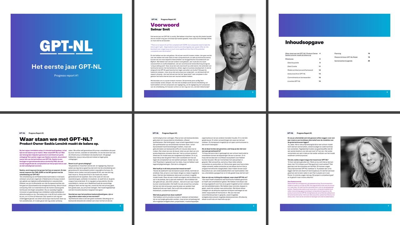 Progress report #1: Eén jaar GPT-NL - GPT-NL